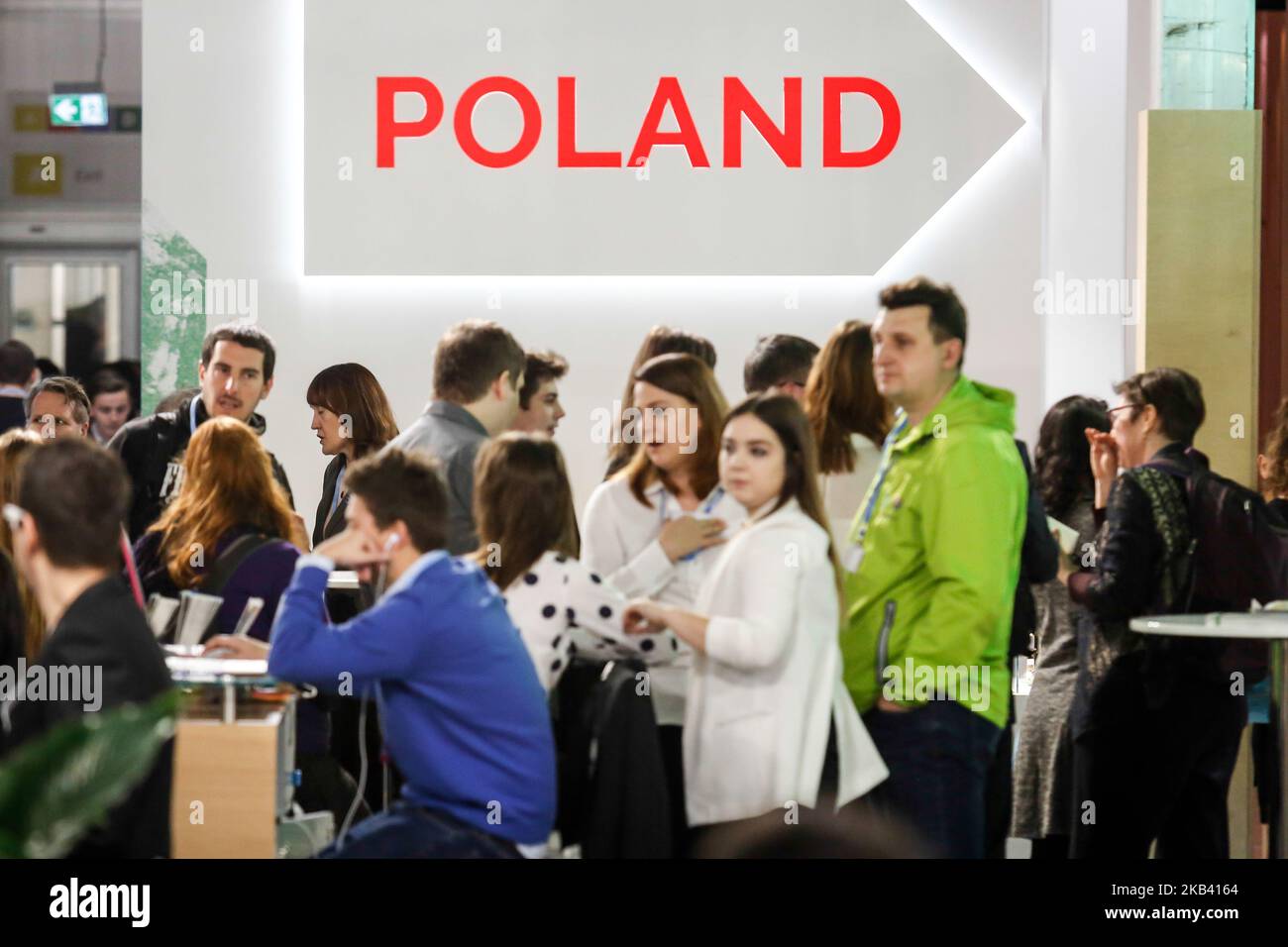 Crowds gather around Polish Pavilion during UN Climate Conference COP24 ...