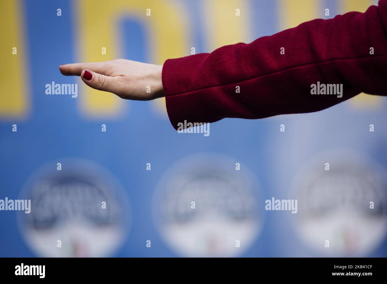 Leader of the right-wing party "Fratelli d'Italia", Giorgia Meloni ...