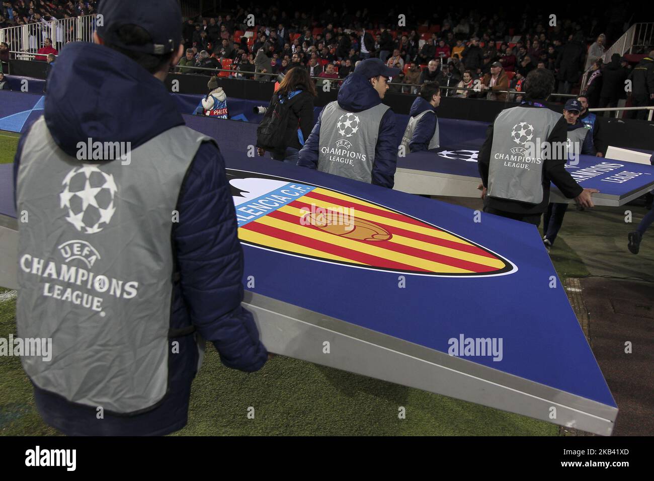 Valencia cf logo before UEFA Champions League Group H between Valencia ...