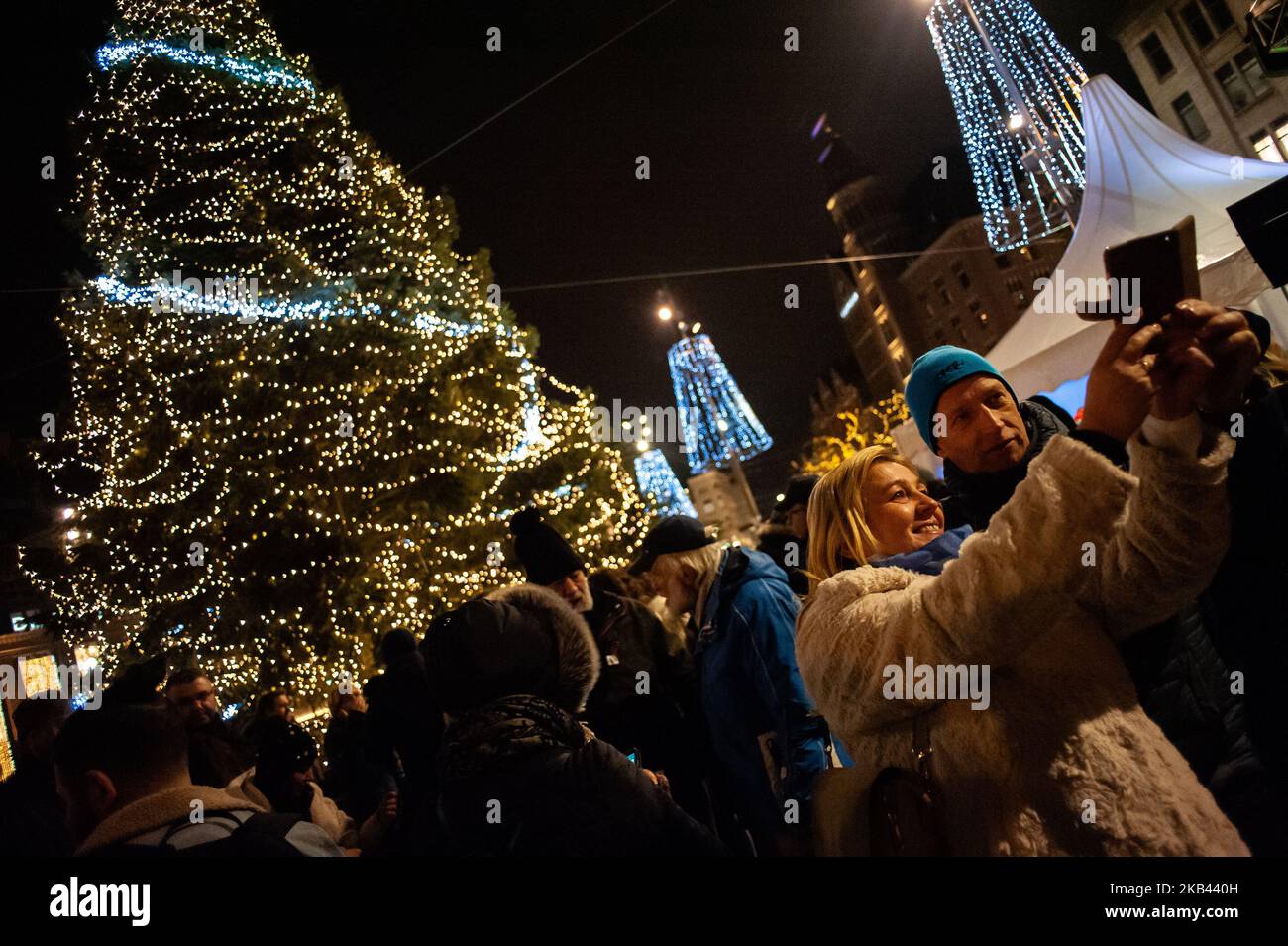 On December 15th, 2018 in Amsterdam, Netherlands. The Christmas Tree on ...