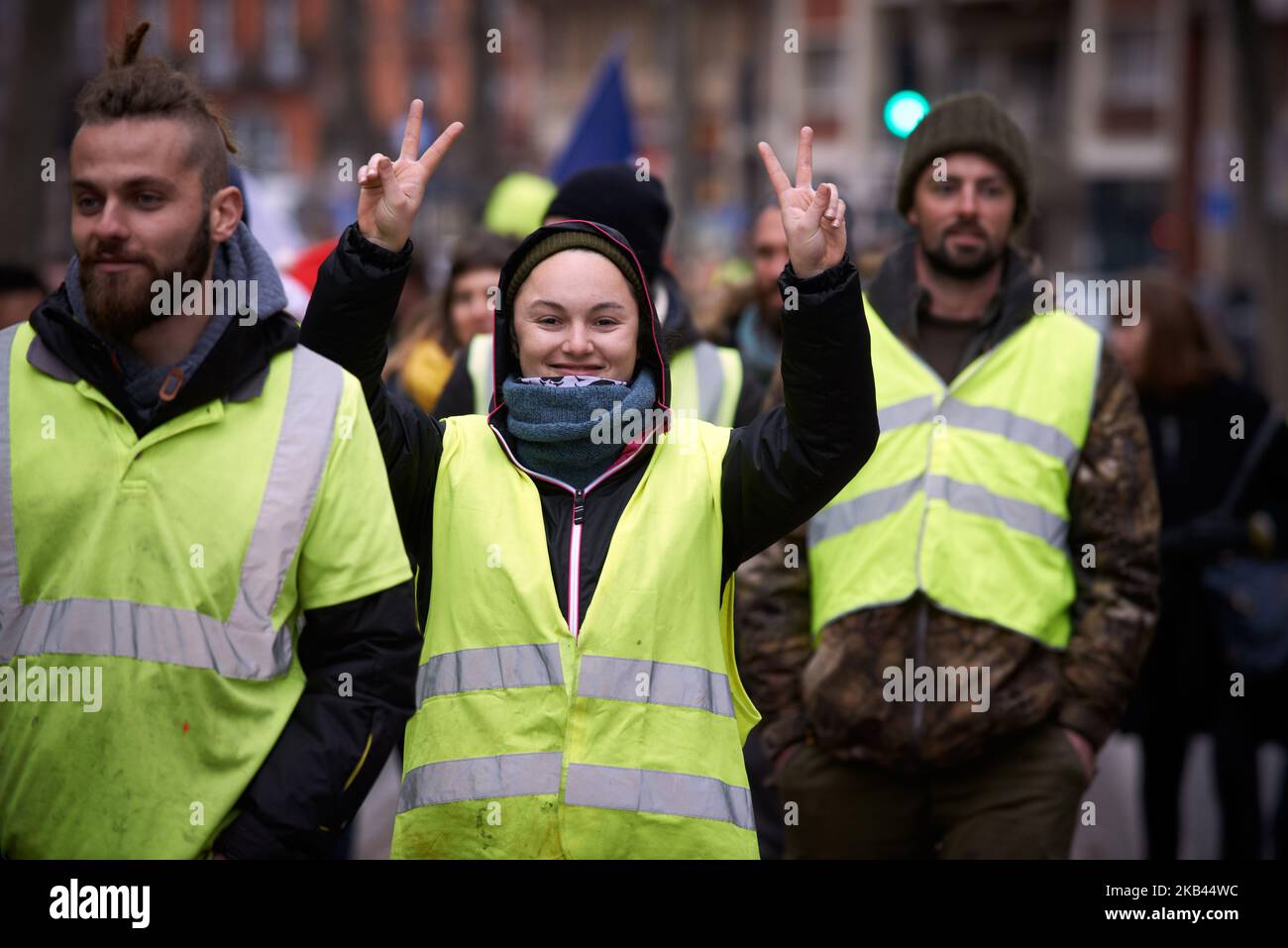 A Yellow Jacket makes the V-sign. After the beginning of the 5th (Act V ...