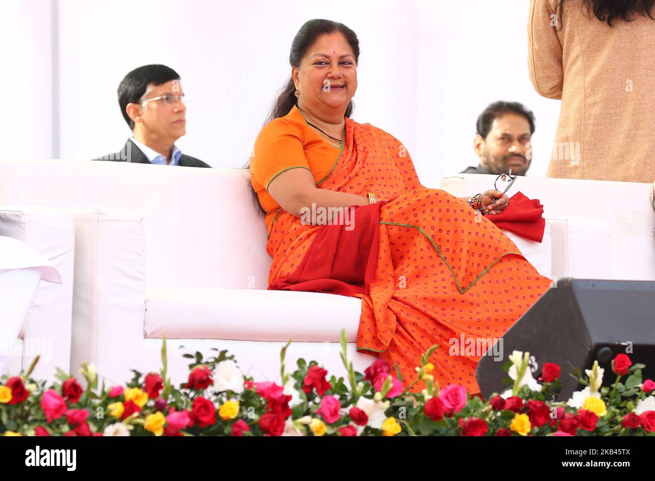 Former Rajasthan Chief Minister Vasundhara Raje during the swearing-in ...