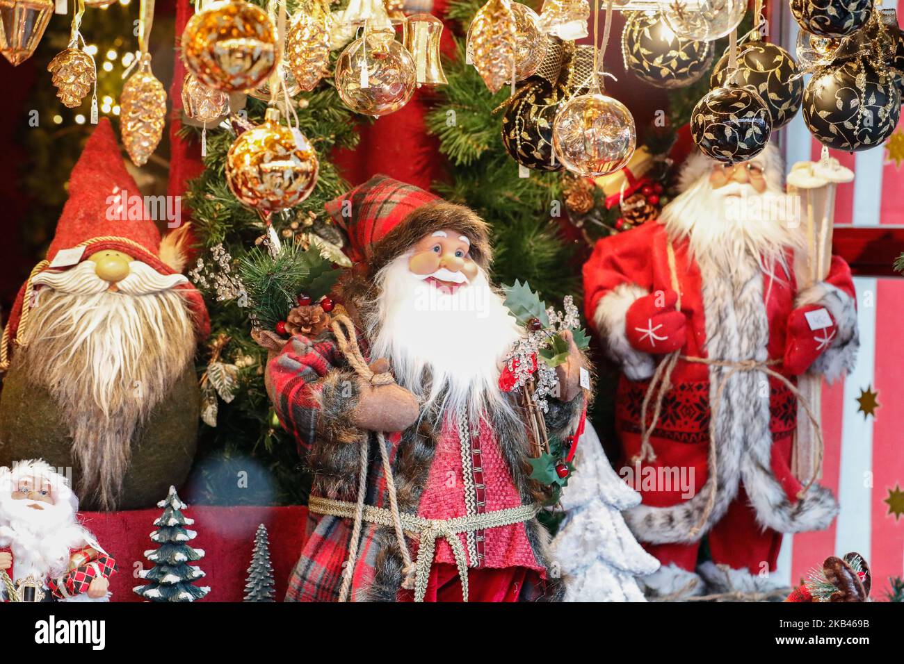 A Krampus and a Santa Claus. The world-famous Christmas Market of ...
