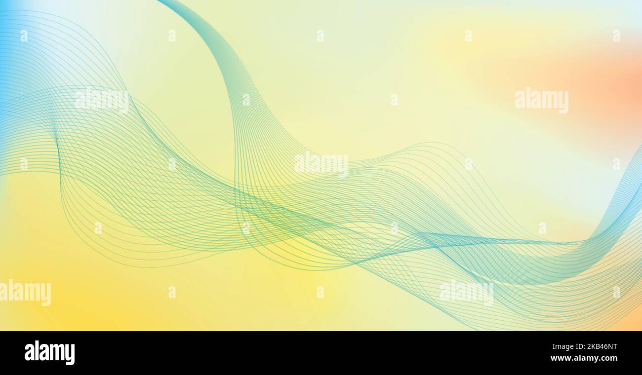 Panoramic colorful light abstract stylish multi background with wavy ...