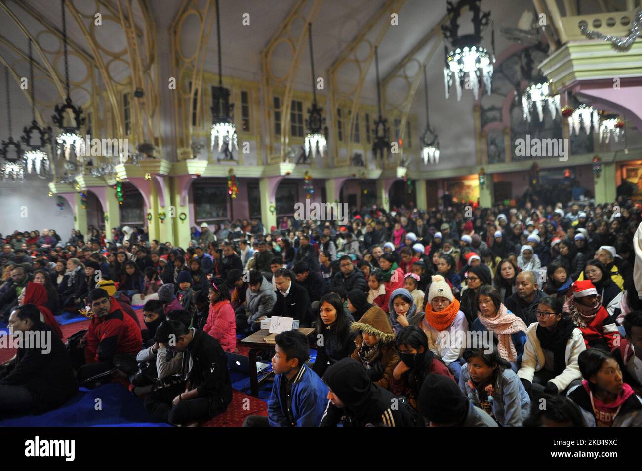 Nepalese Christian people attends on Holy Mass of worshipers singing ...