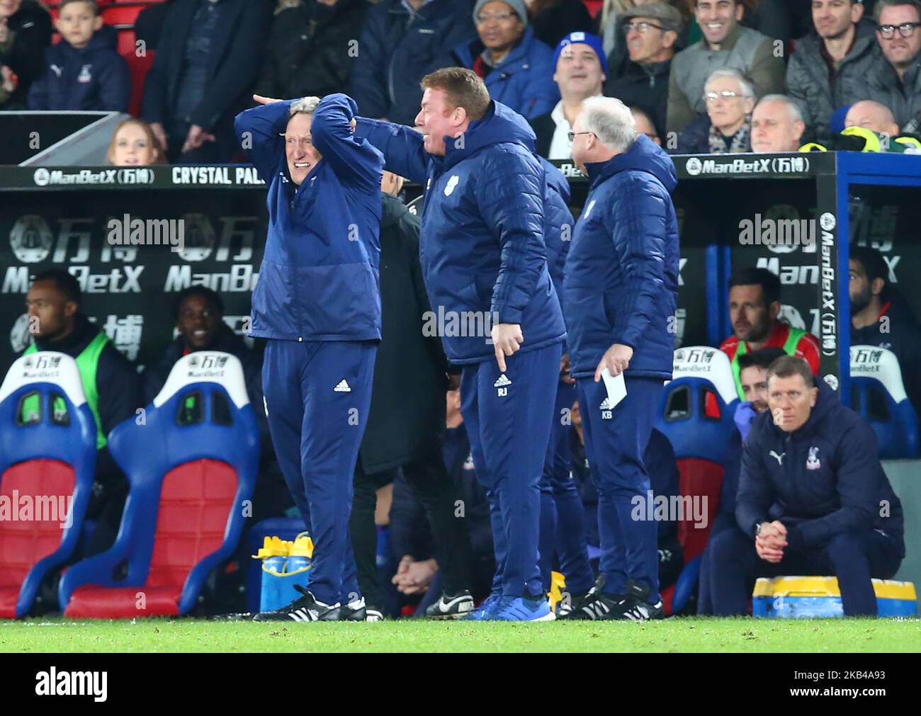 Cardiff City manager Neil Warnock during English Premier League between ...
