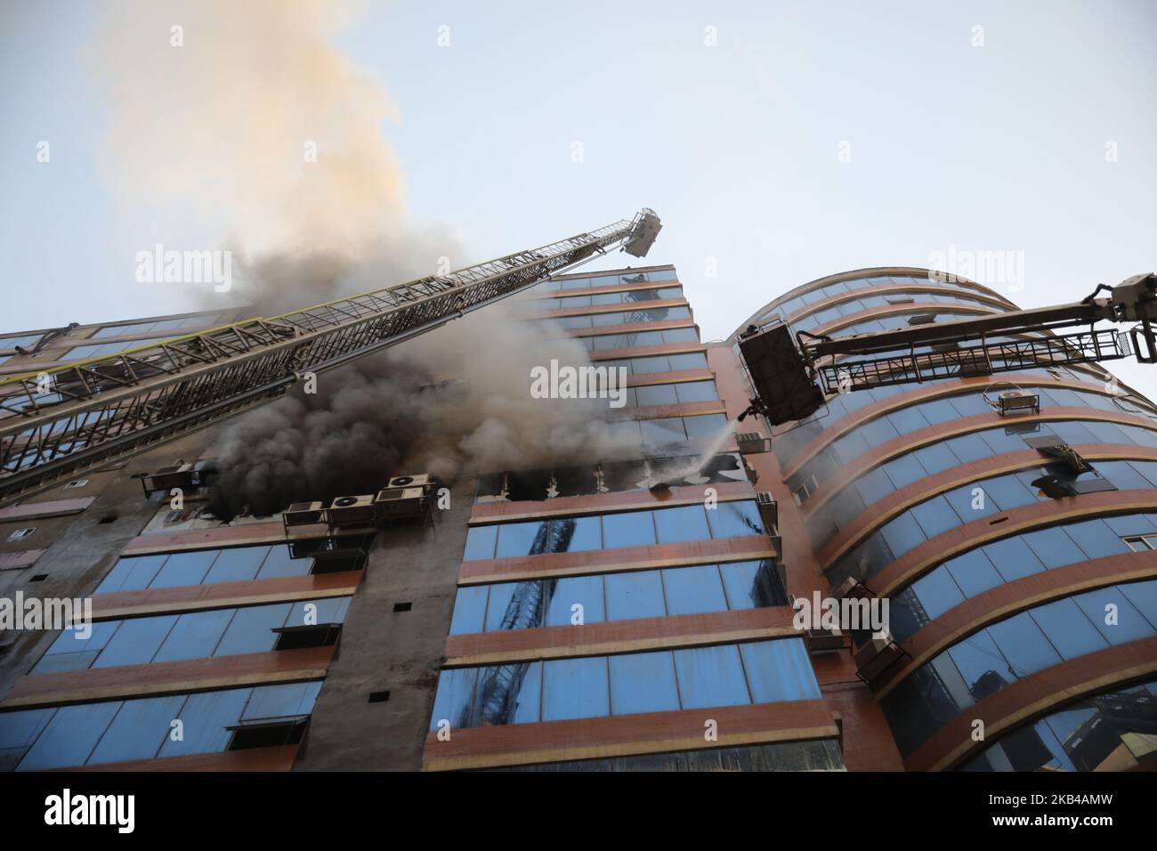 A fire broke out on tenth floor of 15- story building, at capitals ...