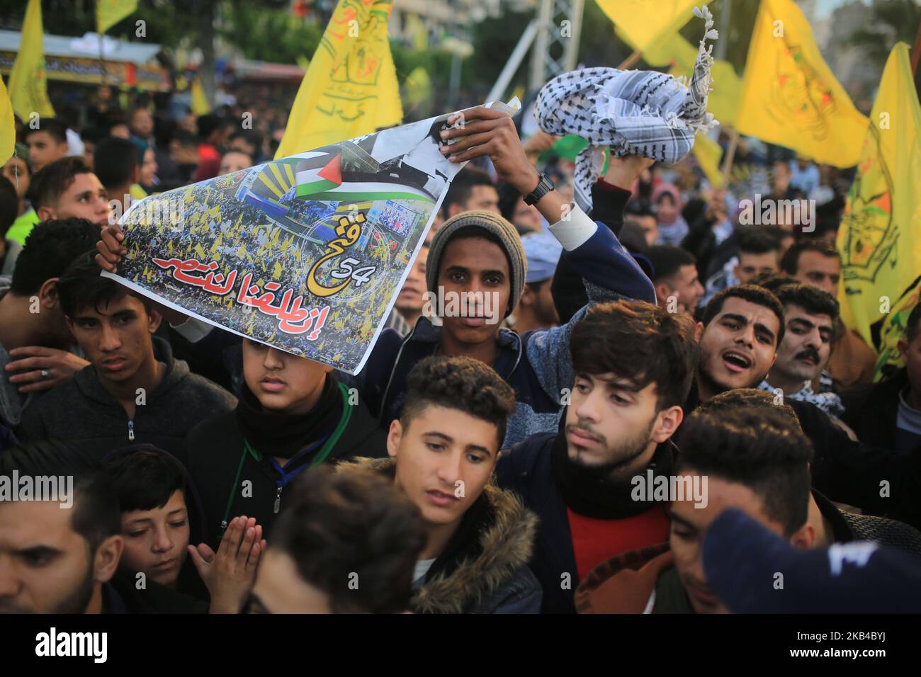 Palestinian supporters of Mohammed Dahlan of the Fatah movement take ...