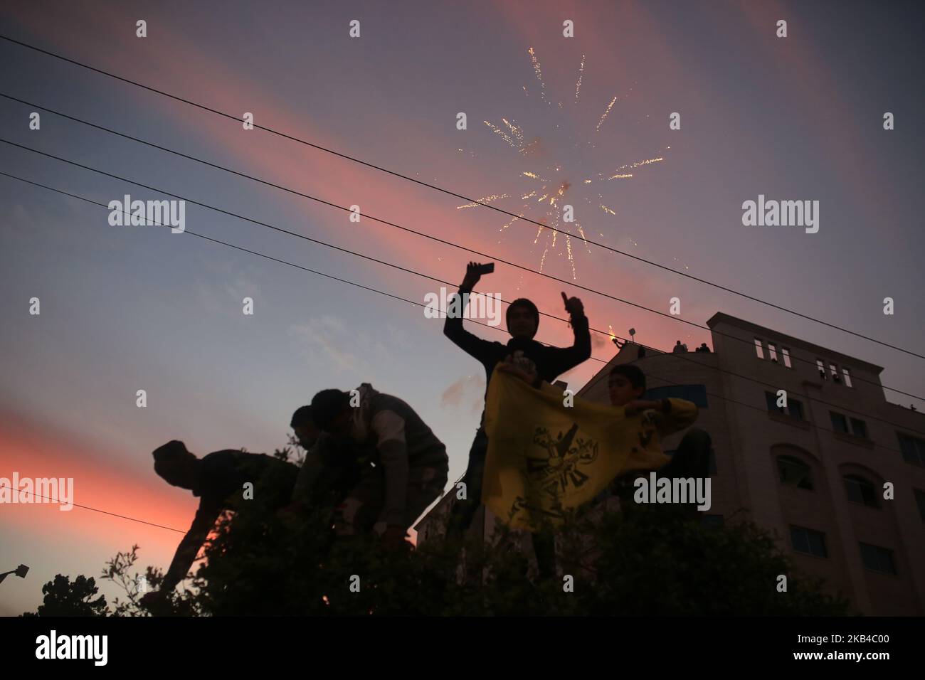 Palestinian supporters of Mohammed Dahlan of the Fatah movement take ...