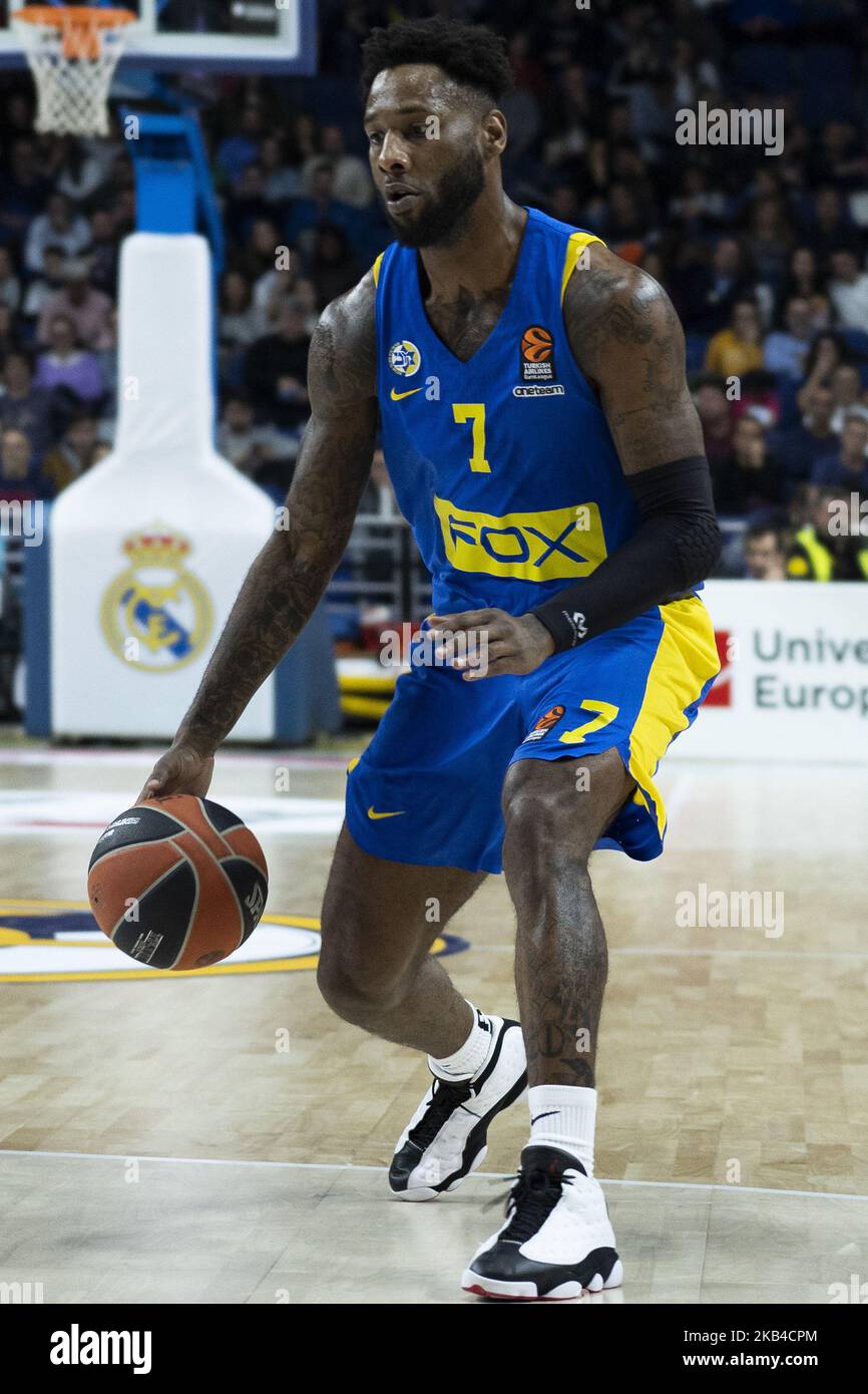 KANE, DEANDRE of Maccabi Fox Tel Aviv in action during the 2018/2019 ...
