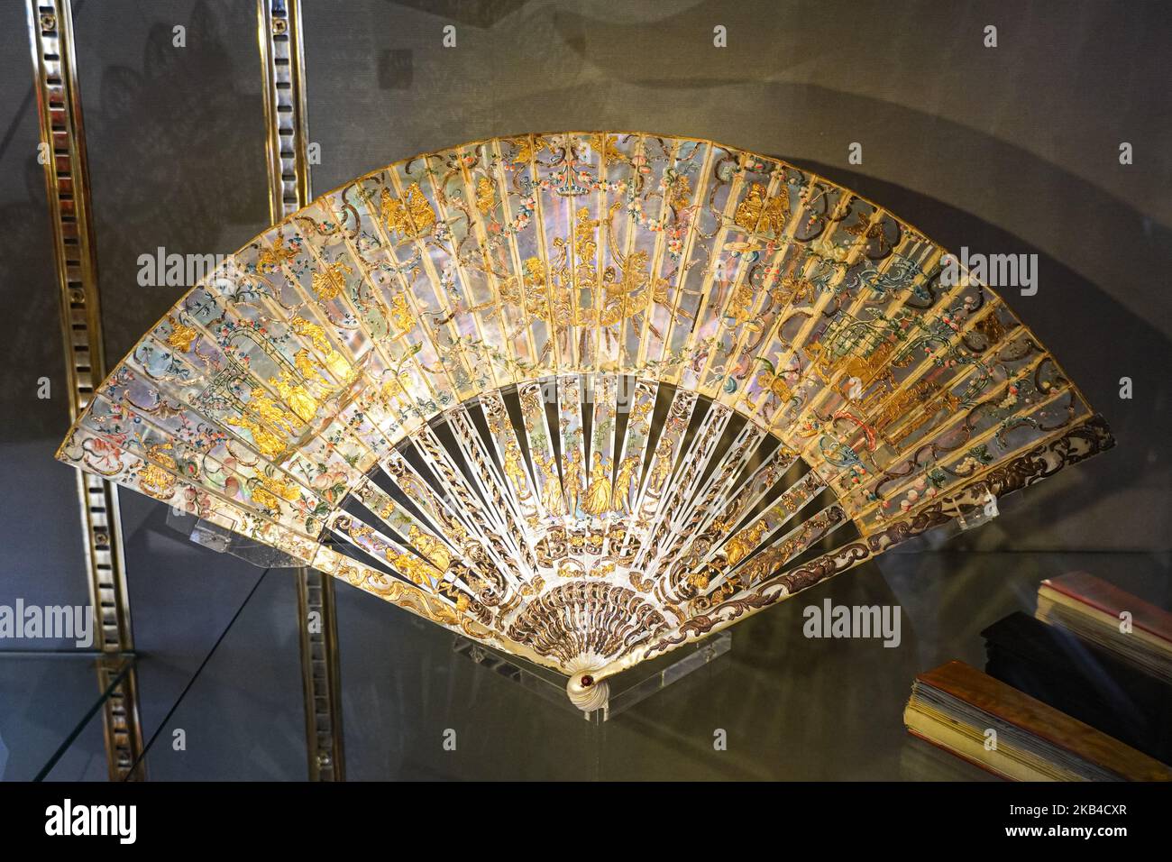 Hand fans on display in the Fan Museum in Greenwich, London England ...