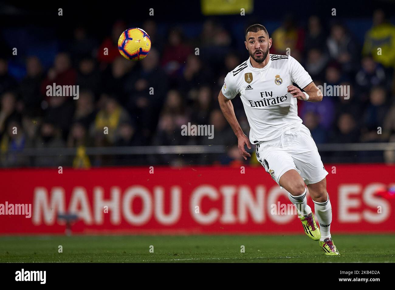 Karim Benzema of Real Madrid in action during the week 17 of La Liga ...