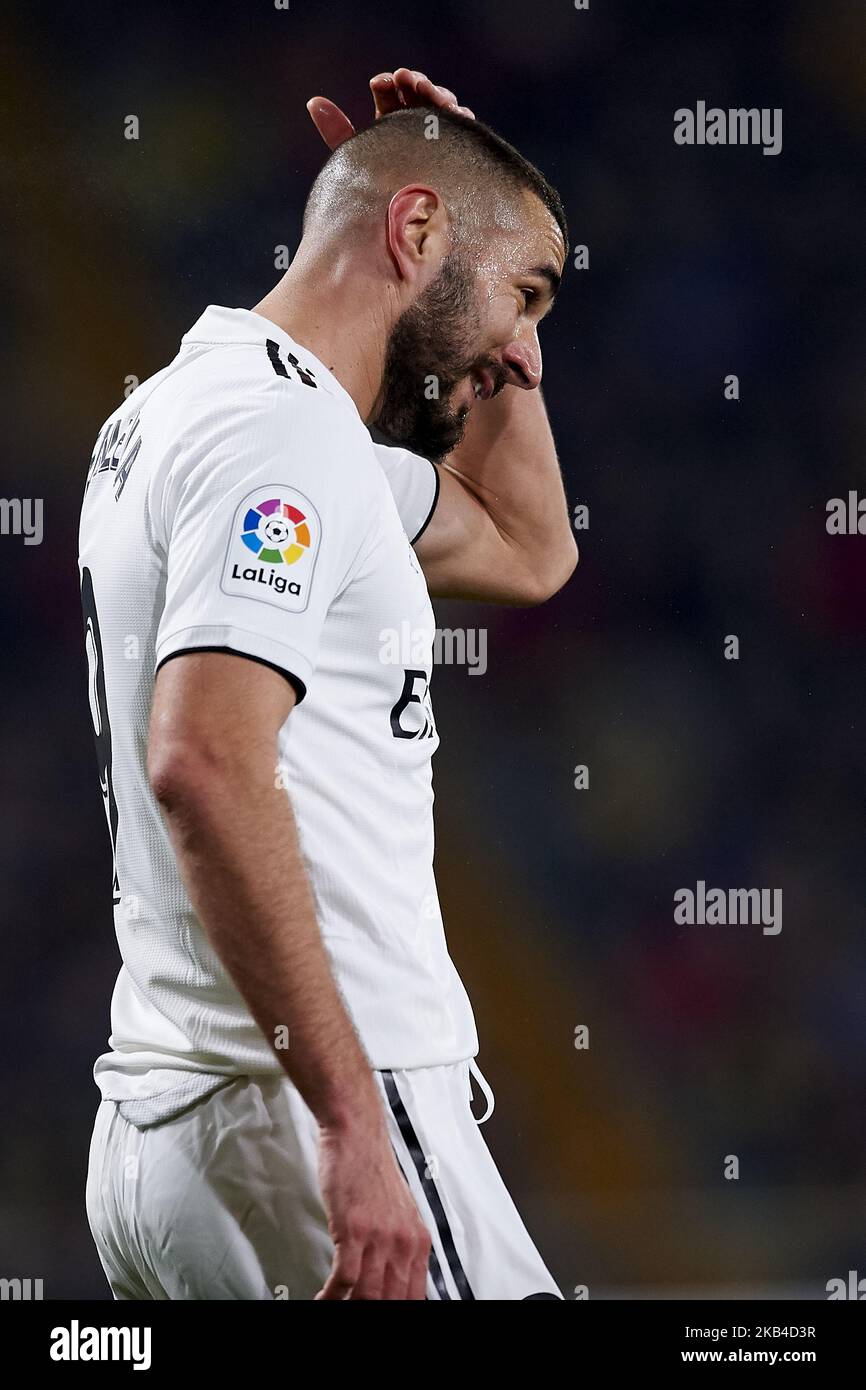 Karim Benzema of Real Madrid in action during the week 17 of La Liga ...