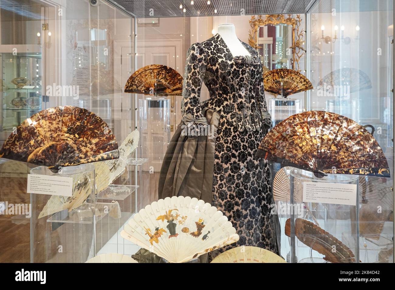 Hand fans on display in the Fan Museum in Greenwich, London England ...