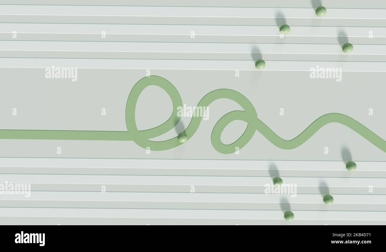 Straight line verses winding route. Path to success. Business strategic ...