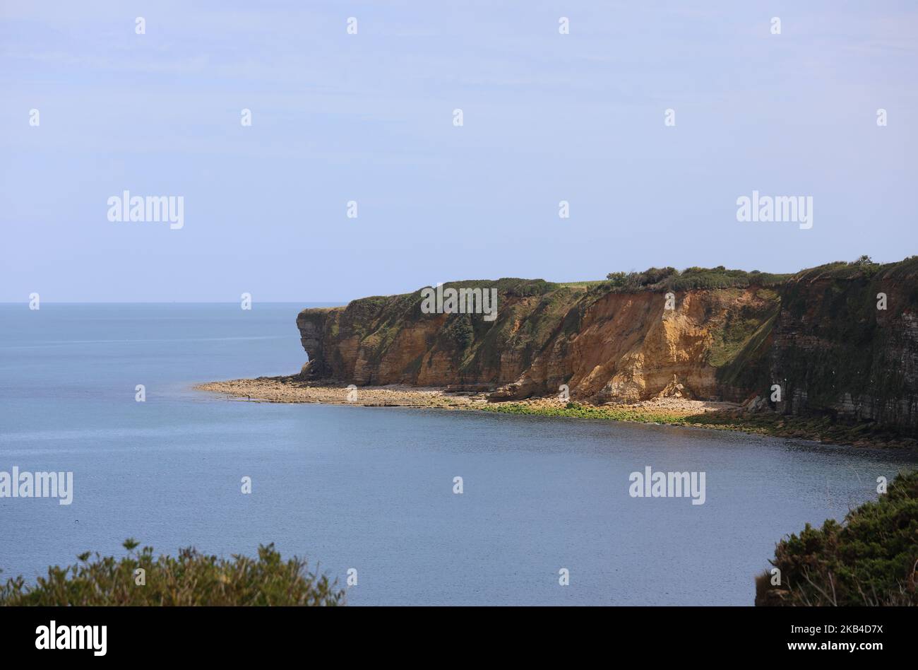 beach and sea of the place where the Normandy landings took place in ...