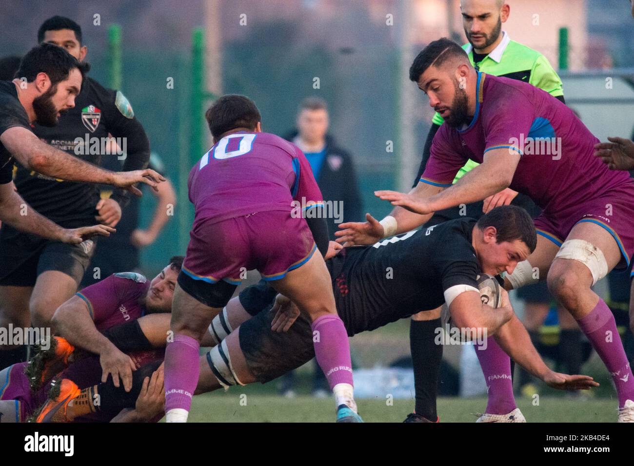James Nicholas Ambrosini, Iese Jeremy Su'a in action during Italian ...