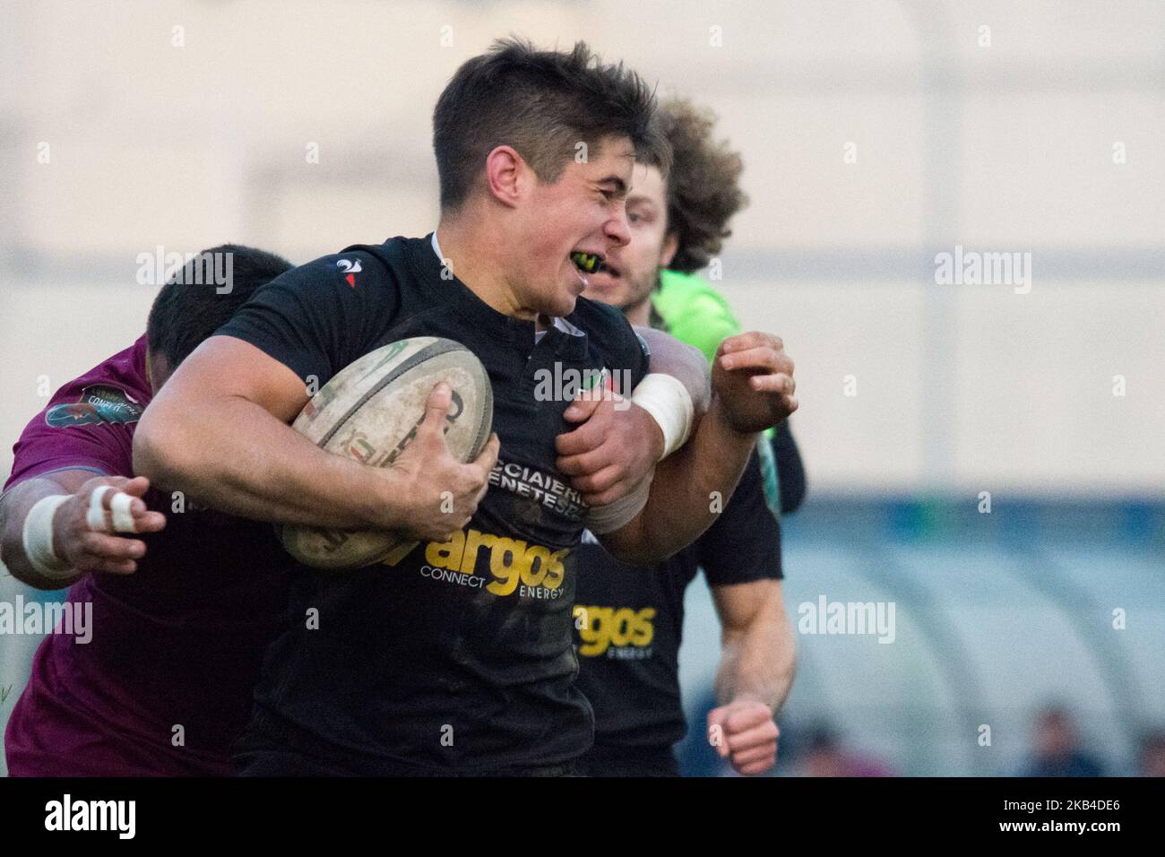 Luca Zini in action during Italian Championship Rugby Top 12 match ...