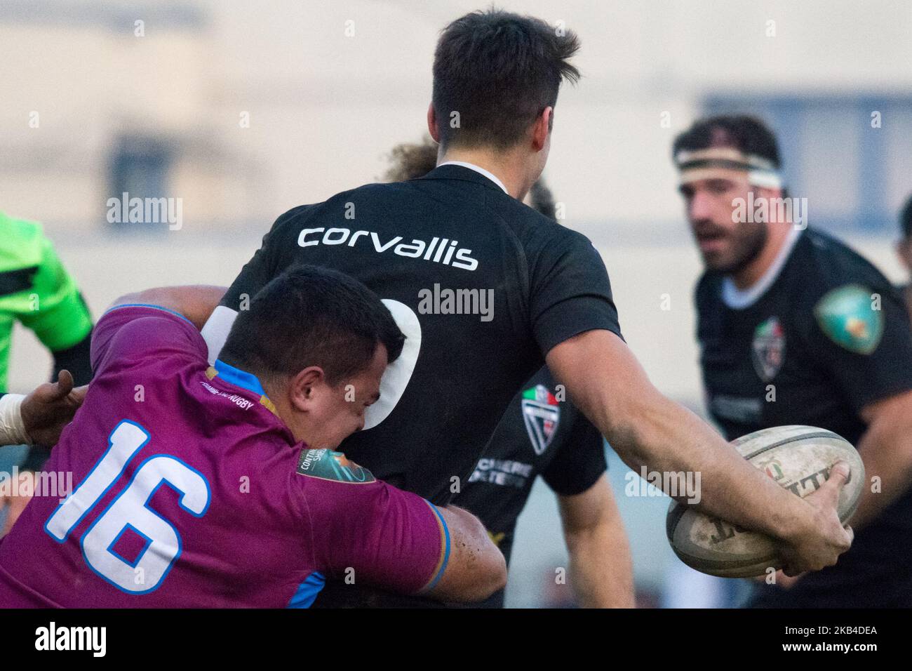 Amar Kudin, Luca Zini in action during Italian Championship Rugby Top ...