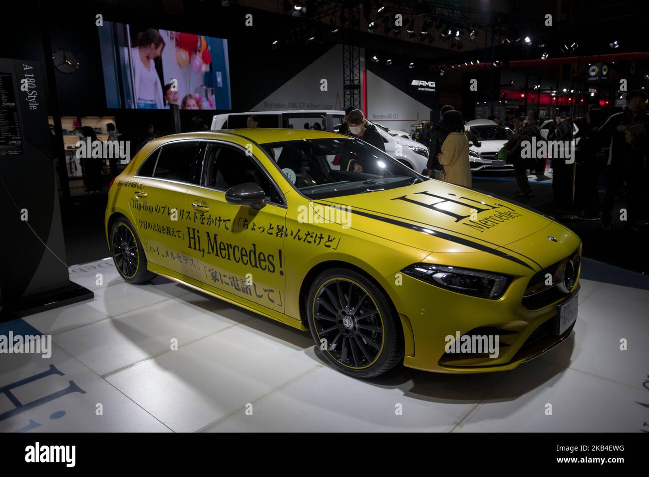 The Mercedes-AMG A 35 4MATIC is displayed at the Mercedes-AMG booth of ...