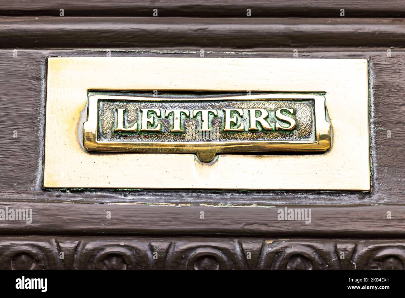 Ballarat Australia / Ornate brass letters inbox flap.Exterior view of ...