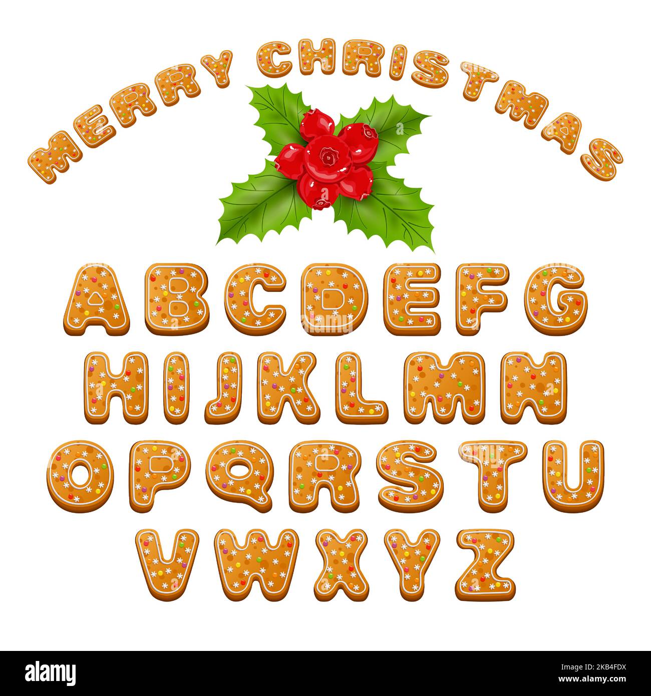 Sugar font Stock Vector Images - Alamy