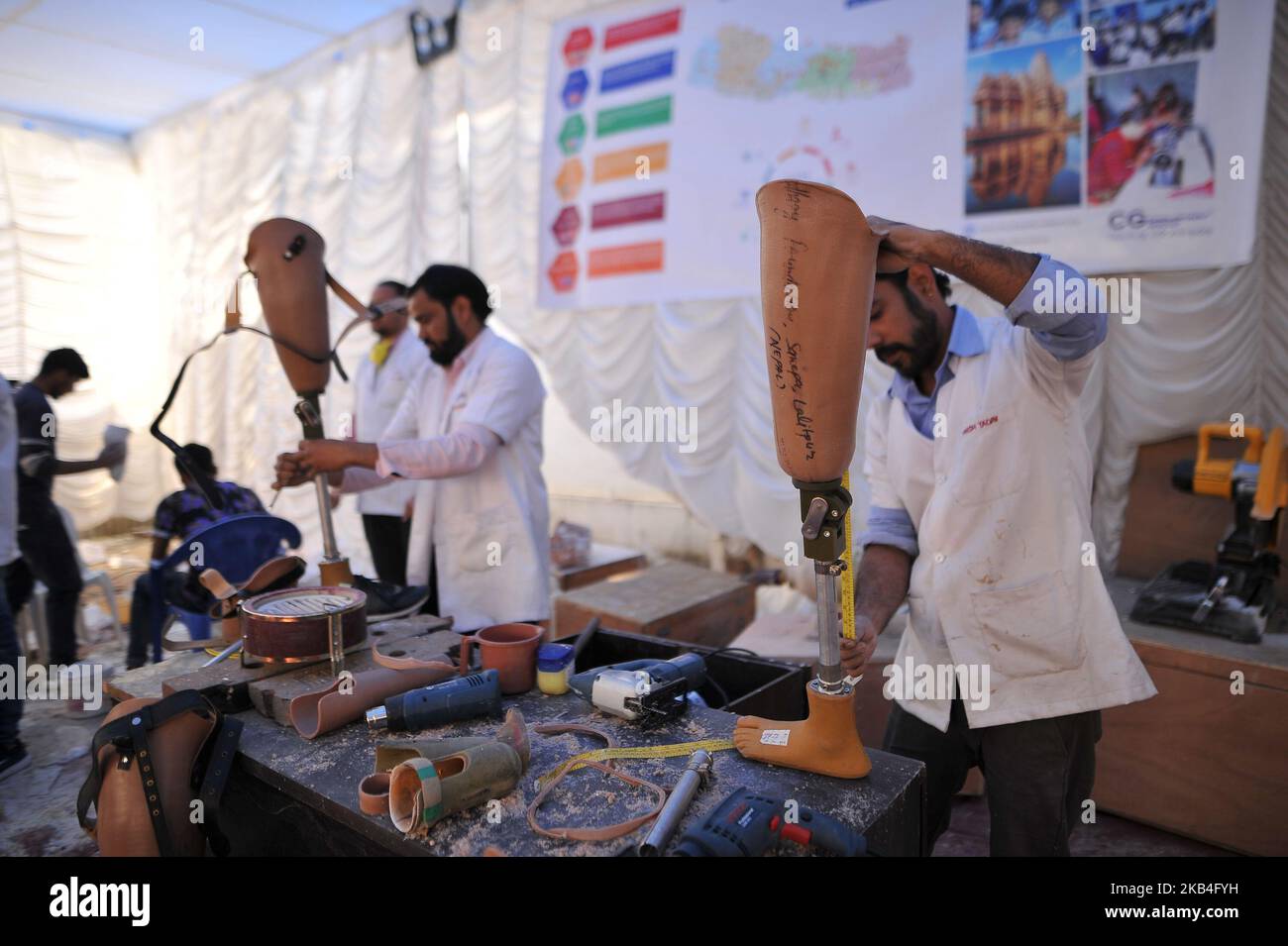 Artificial Limb Maker making different size and shapes of artificial ...