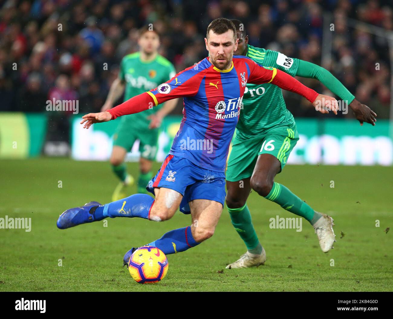 London, England - 12 January, 2019 Crystal Palace's James McArthur ...