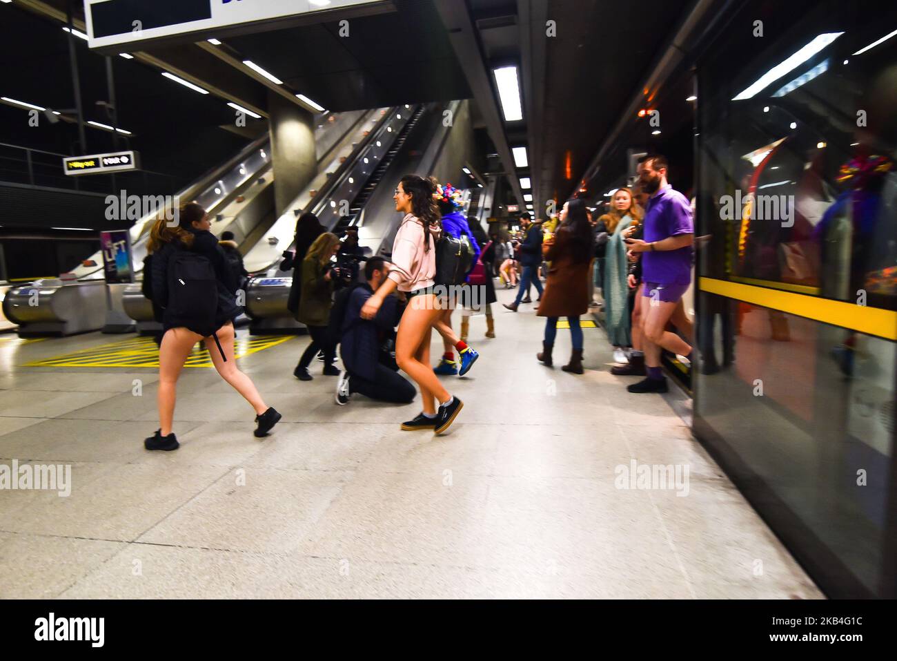 People take part in the annual 'No Trousers On The Tube Day' (No Pants ...
