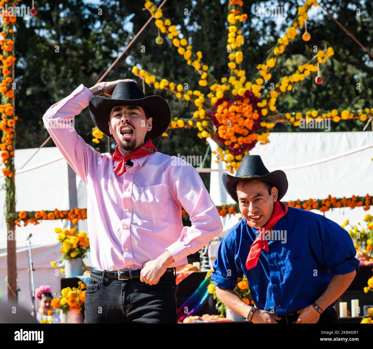 Two cowboy dancers perform during the Latino Center of Arts and Culture ...
