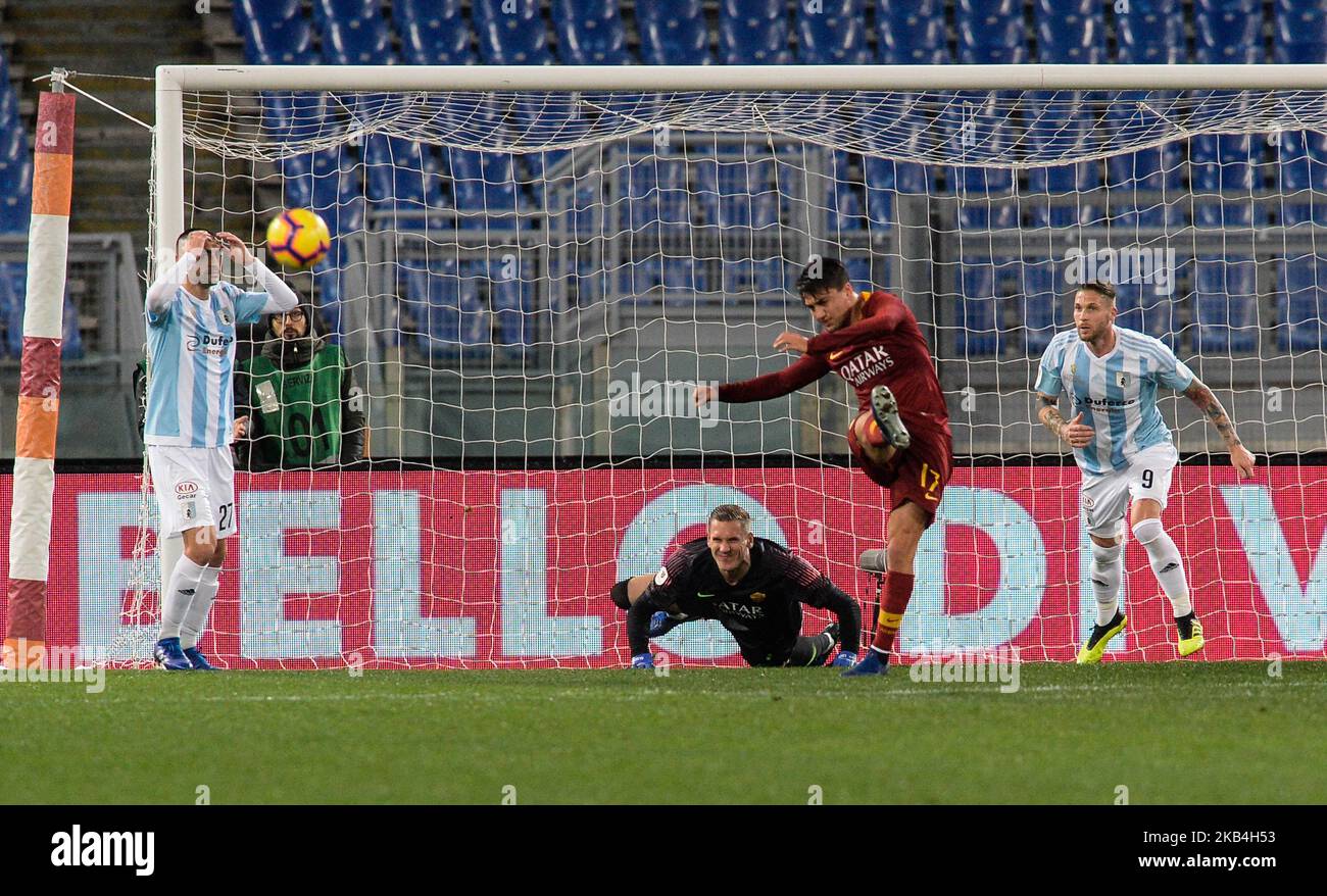 Robin Olsen during the Italian Cup football match between A.S. Roma and ...