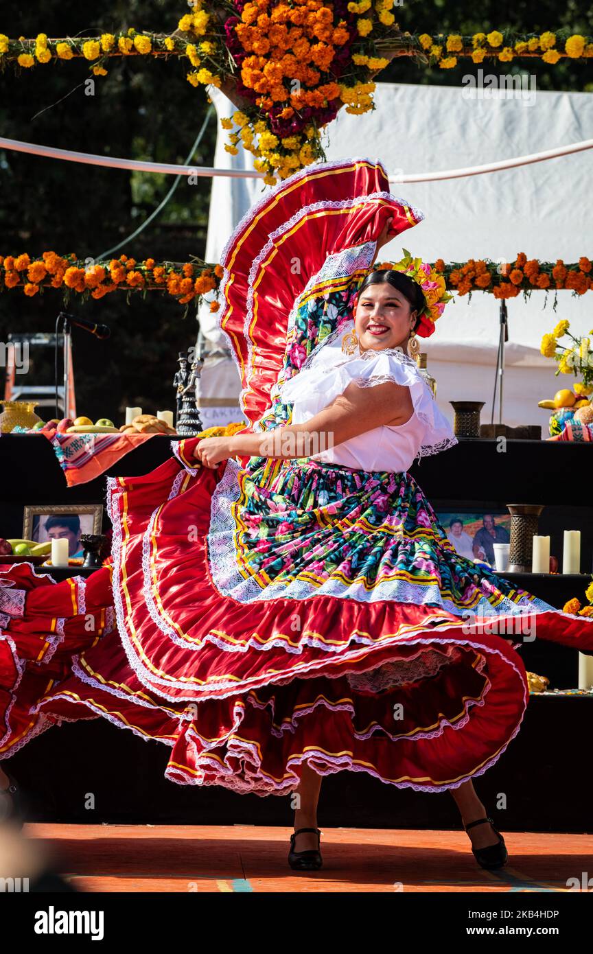 A dancer performs during the Latino Center of Arts and Culture's annual ...