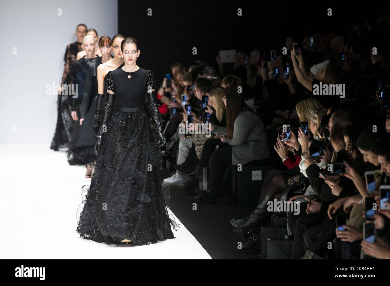 Models walk the runway at Irene Luft Fashion Show during Mercedes Benz ...