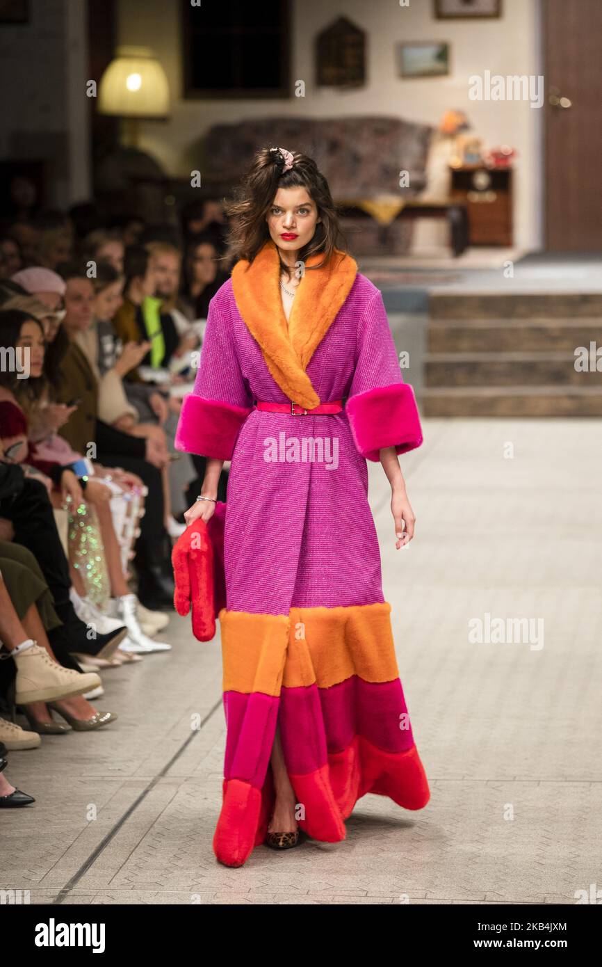 A model walks the runwayat Marina Hoermanseder Fashion Show during ...