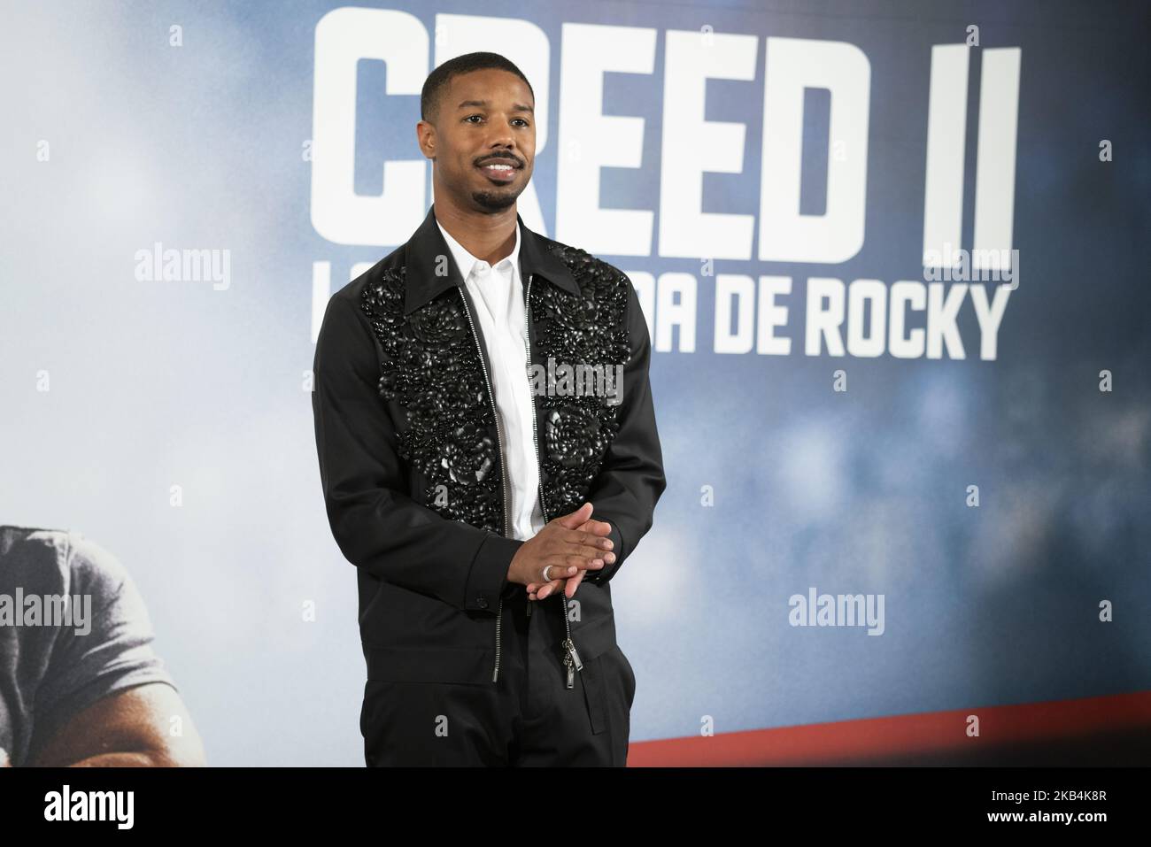 Michael B. Jordan attends the Creed II photocall at Villamagna Hotel in ...