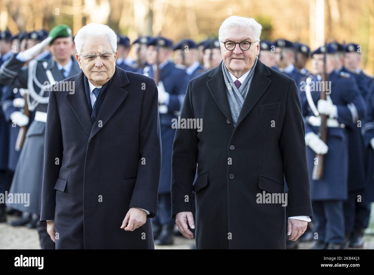 German President Frank-Walter Steinmeier (R) and Italian President ...