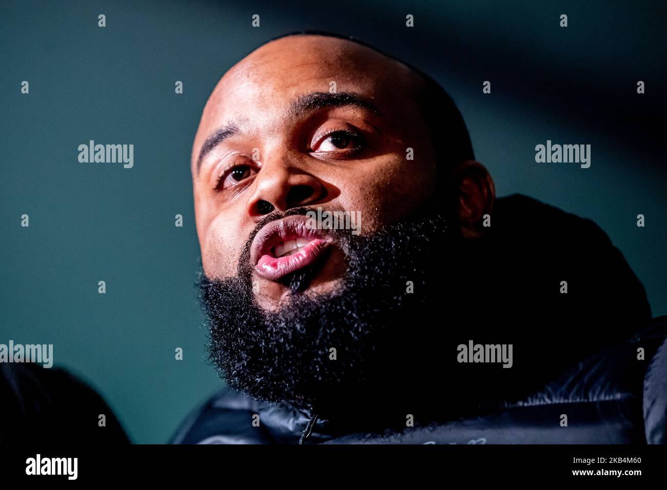 Community activist Will Calloway speaks to the press following the ...