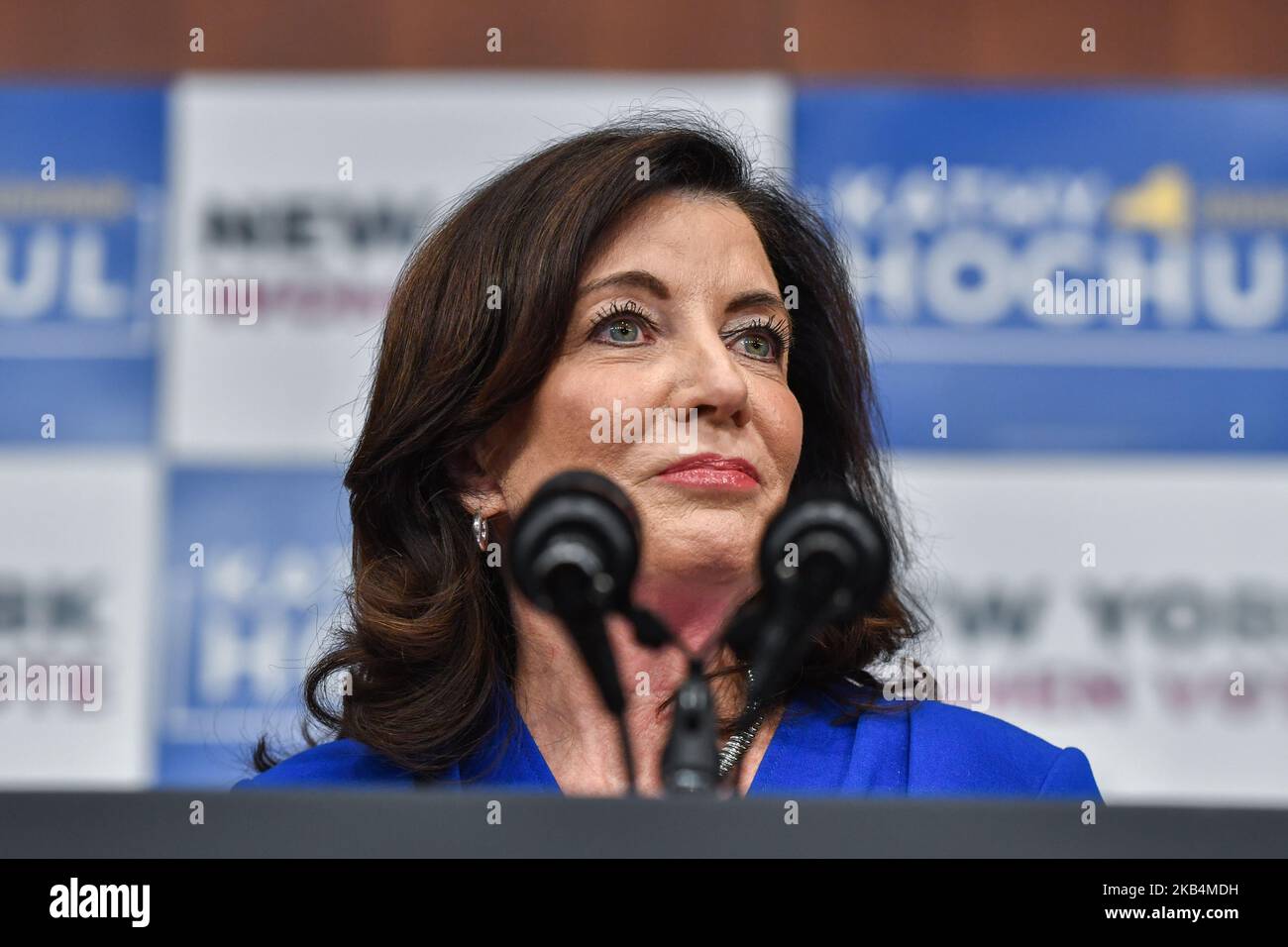 New York, USA. 03rd Nov, 2022. Governor Kathy Hochul speaks at an event ...