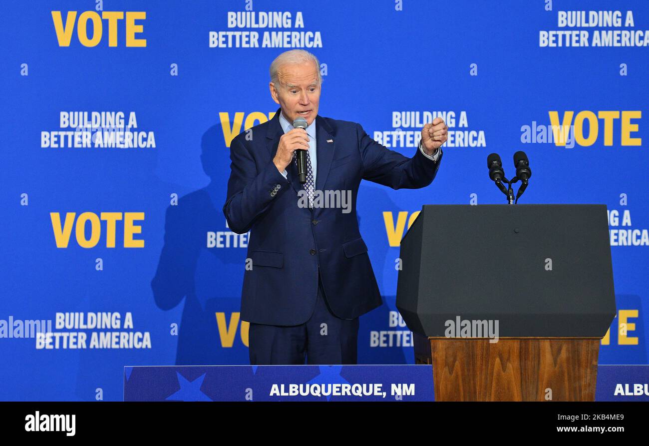 US President Joe Biden speaks at a Democratic National Committee ...