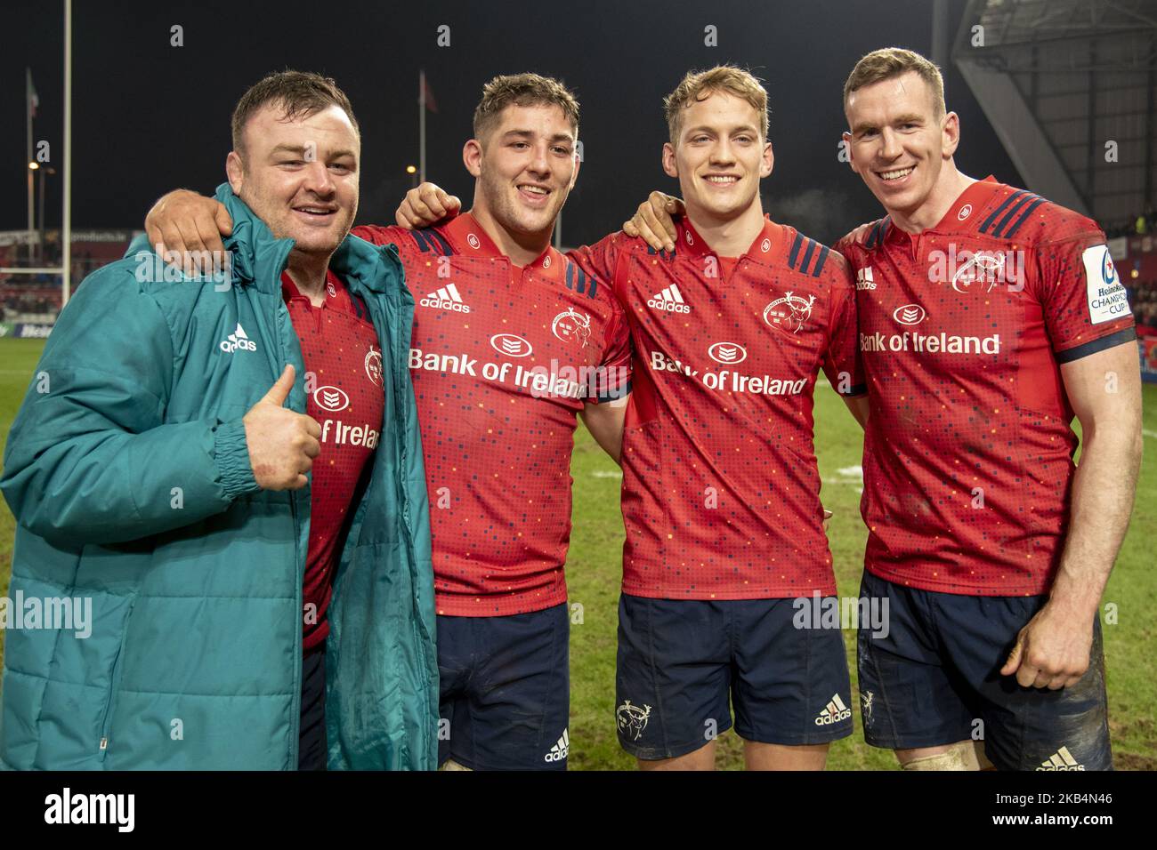 Dave Kilcoyne, Dan Goggin, Mike Haley and Chris Farrell of Munster ...