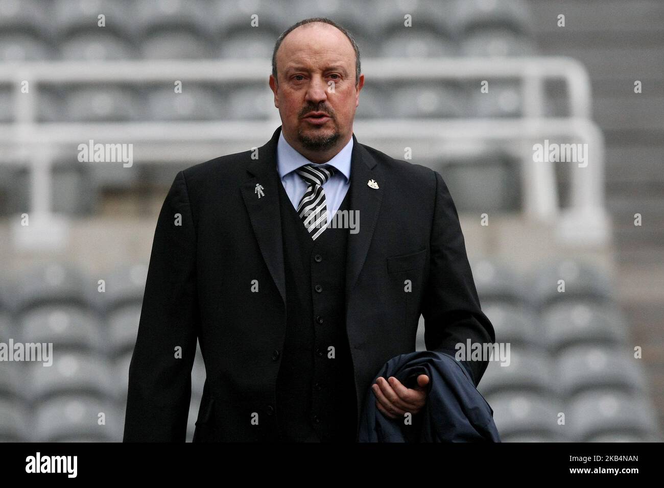 Newcastle United manager Rafael Benitez arrives before the Premier ...