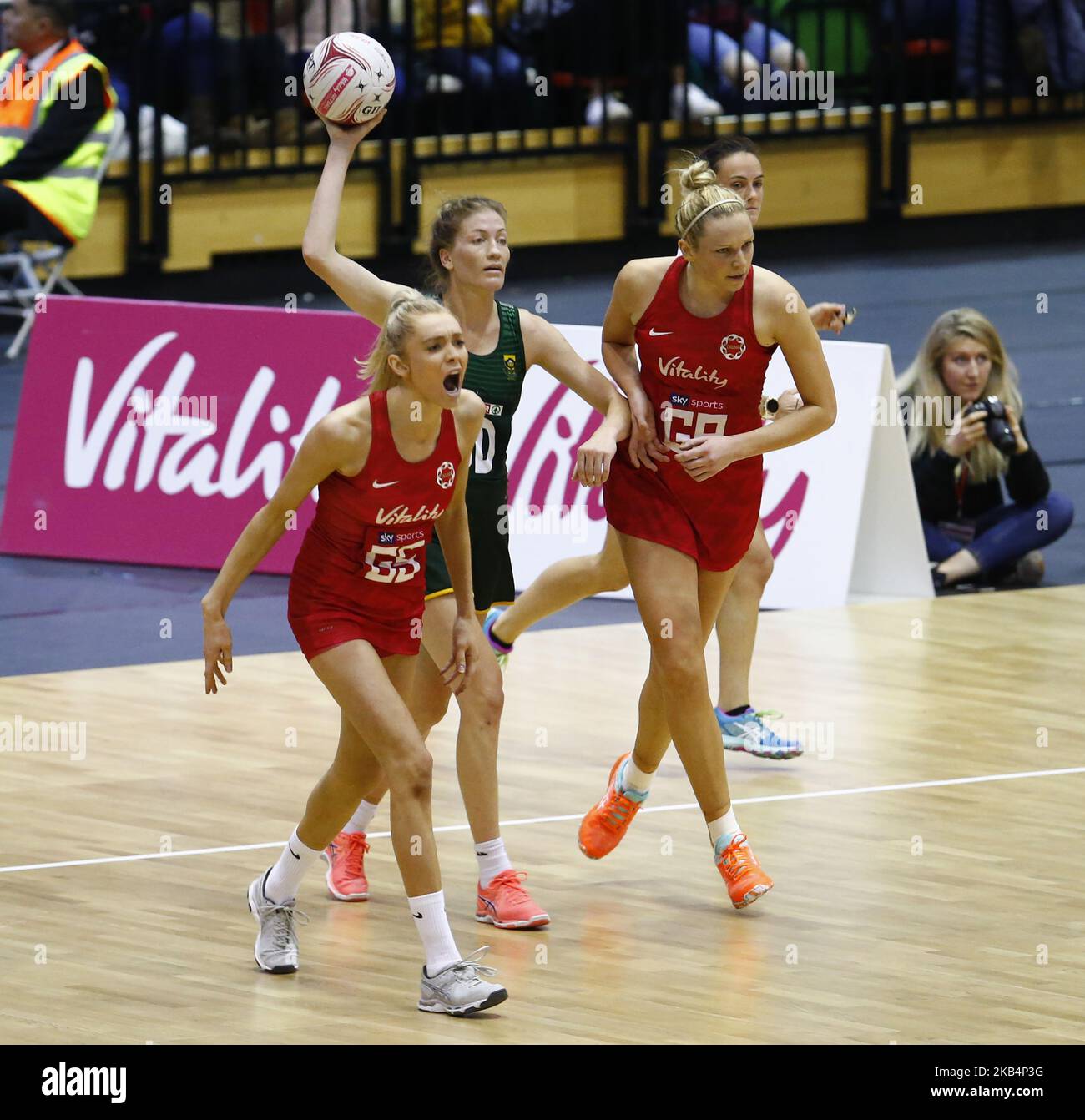 Jo (Joanne) Harten of England (Middle) During Netball Quad Series ...