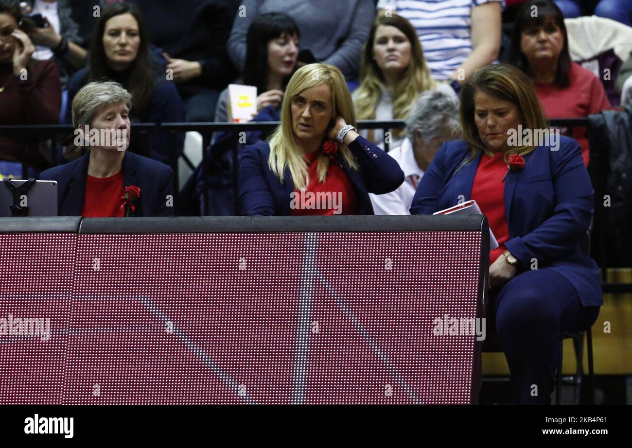 L-R Colette Thomson Performance coach Tracey Neville Head Coach and ...
