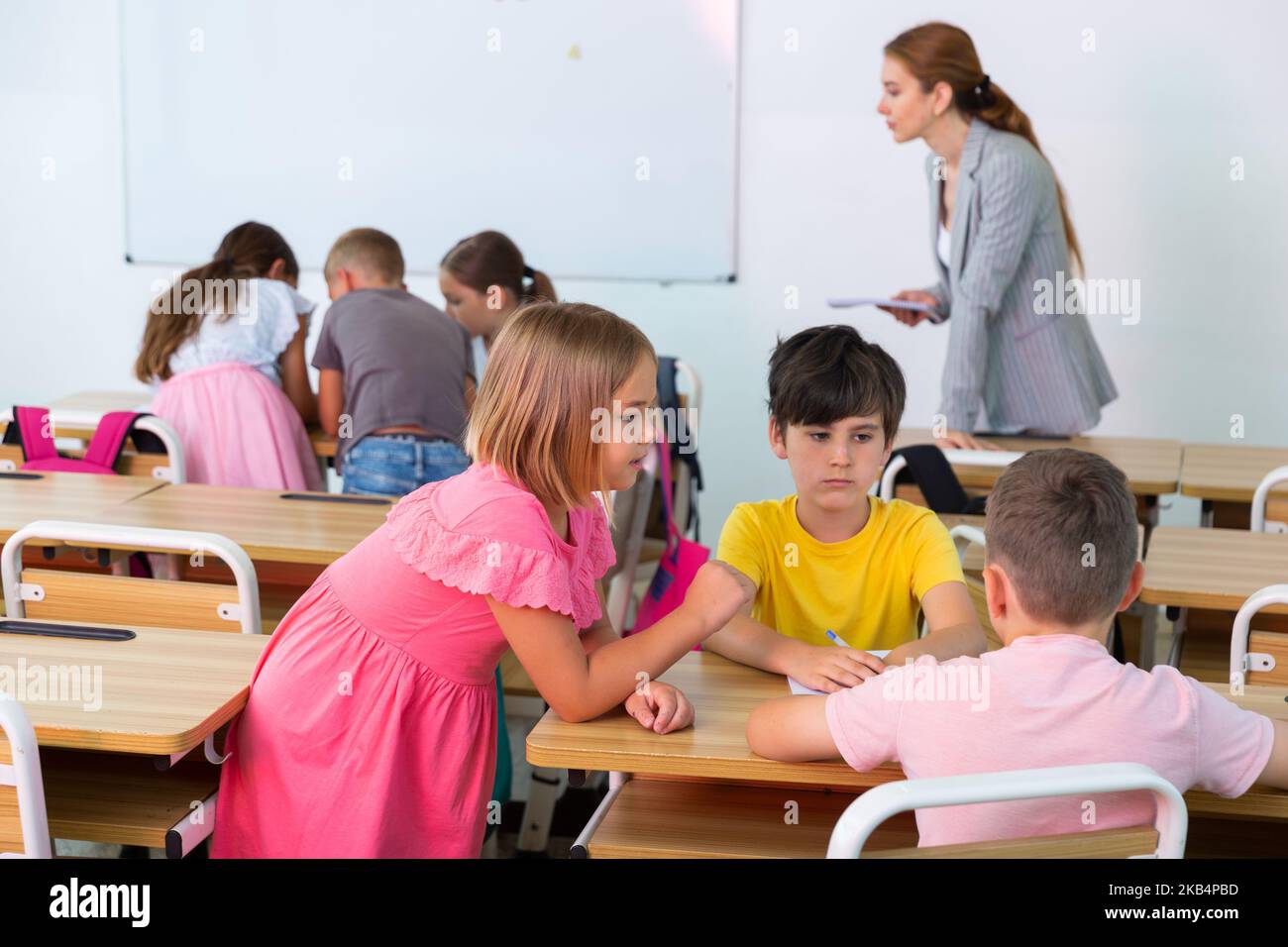 Children performing group tasks Stock Photo - Alamy