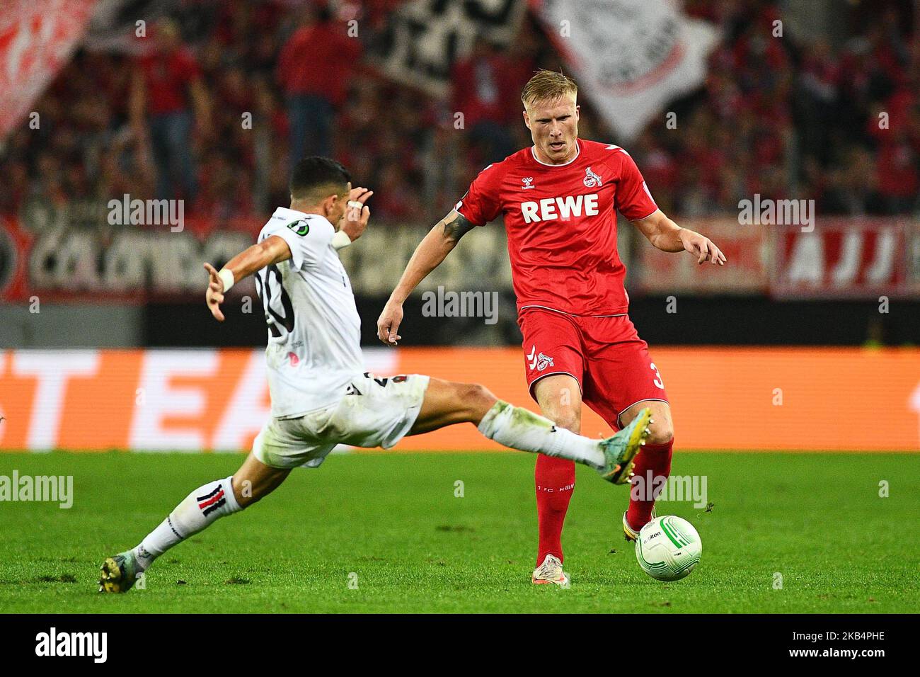GERMANY, COLOGNE - NOVEMBER 3, 2022: Kristian Pedersen, Youcef Atal ...