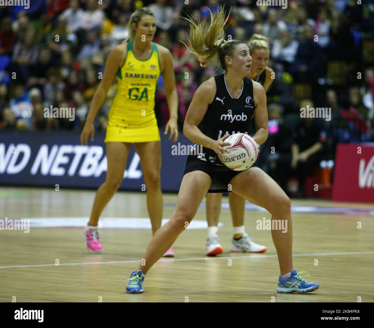 Gina Crampton of New Zealand Silver FernsDuring Netball Quad Series ...
