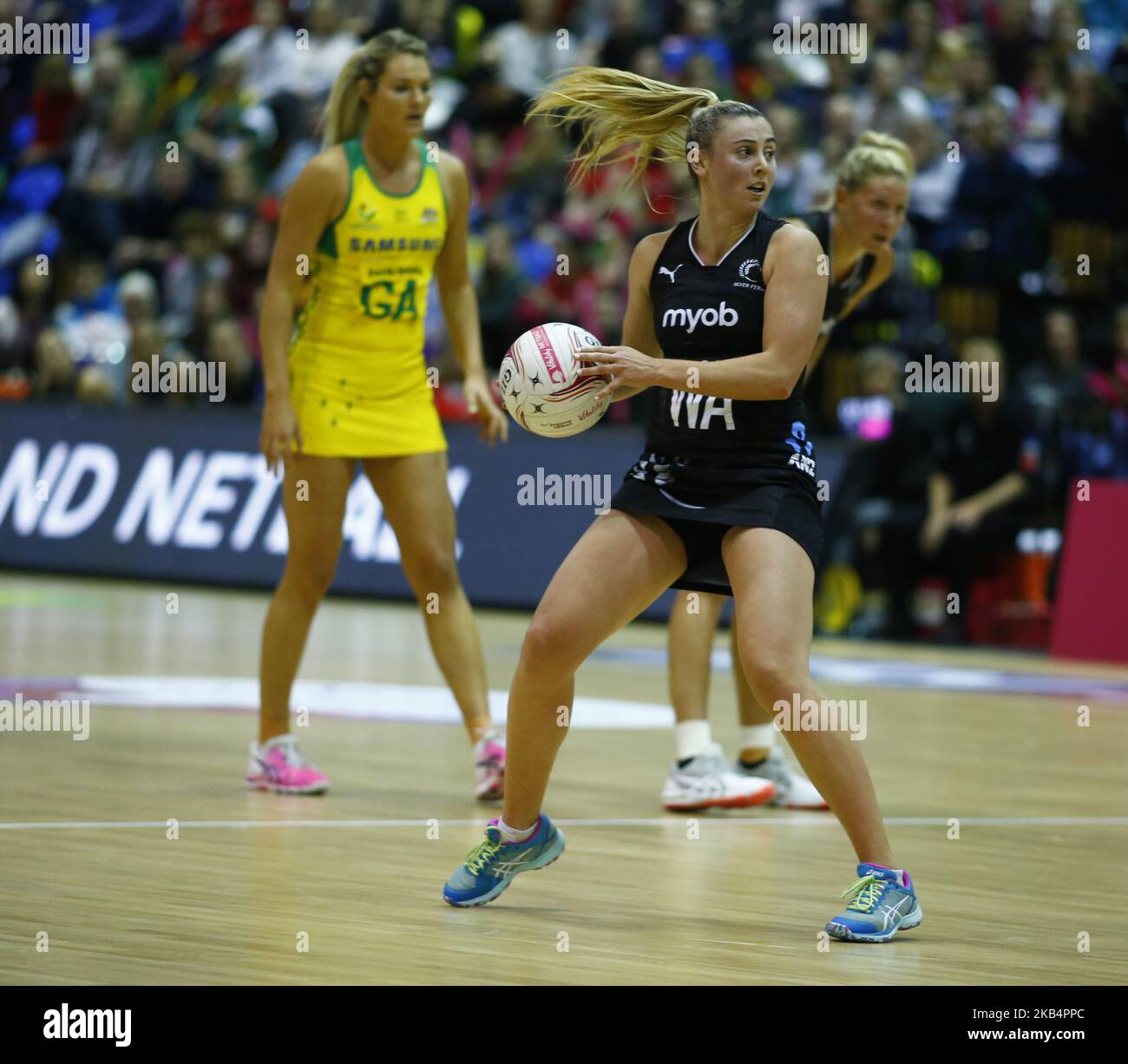 Gina Crampton of New Zealand Silver FernsDuring Netball Quad Series ...