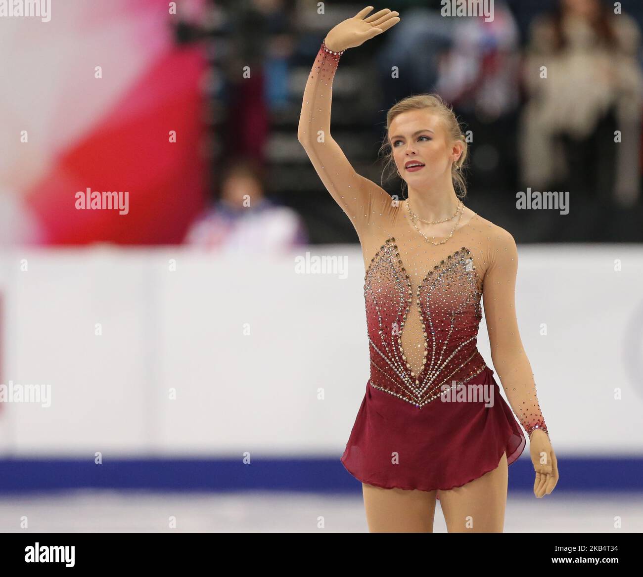 Emmi Peltonen of Finland competes in the Ladies Short Program during ...