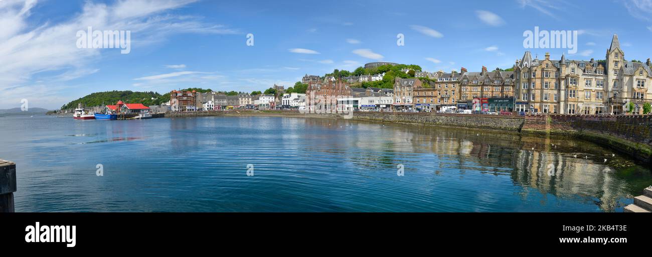 Oban Scotland Panorama of Oban from the Quay Stock Photo - Alamy