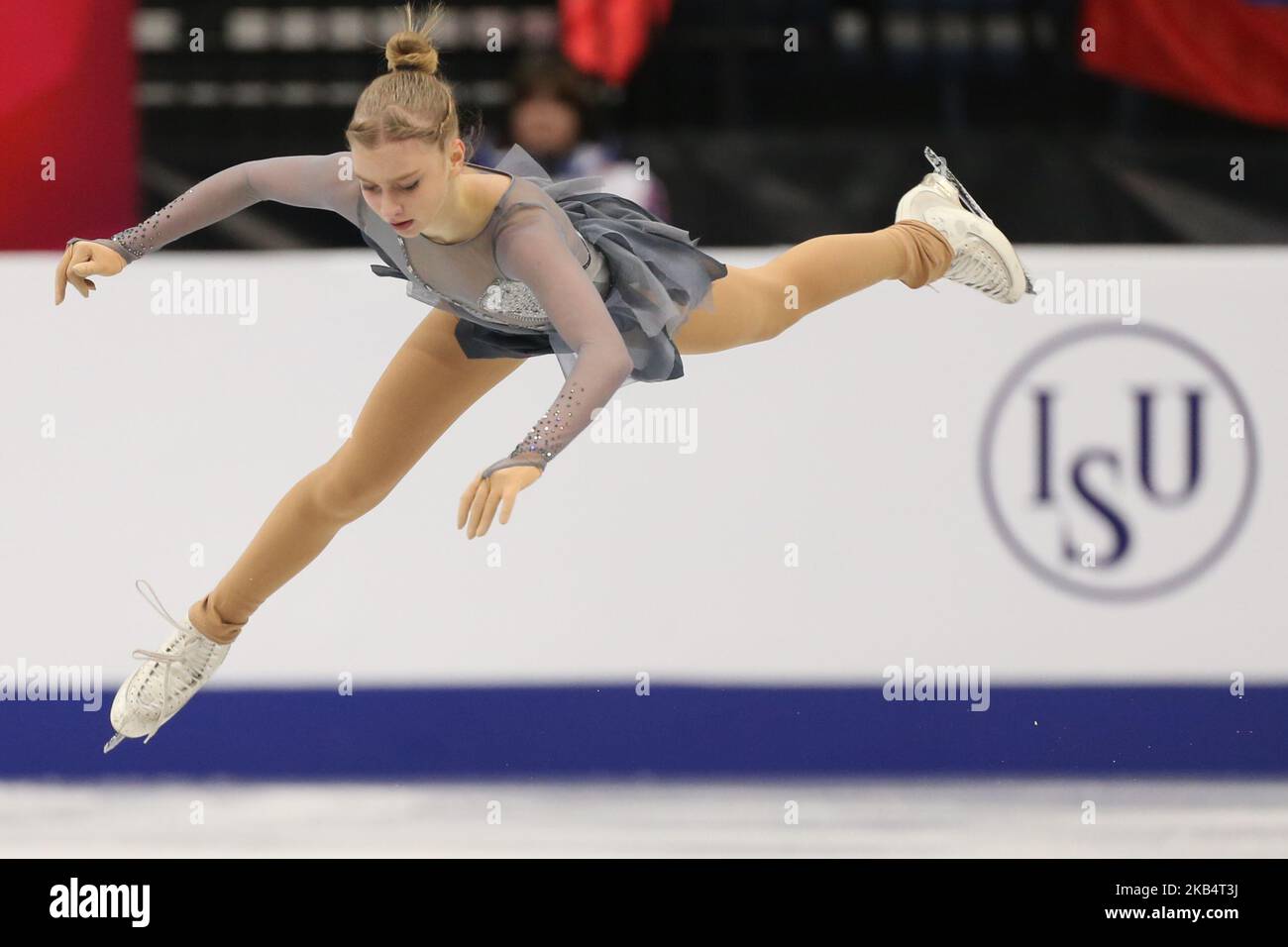 Alexandra Feigin of Bulgaria competes in the Ladies Short Program ...